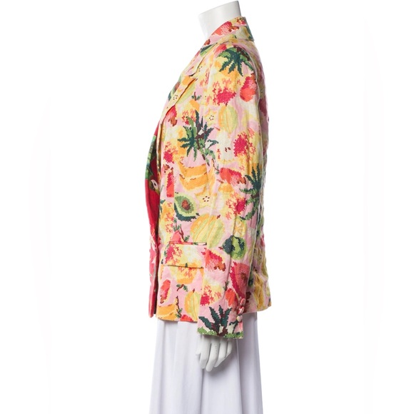 FARM Rio | Jackets & Coats | Farm Rio Linen Fruit Blazer Colorful ...
